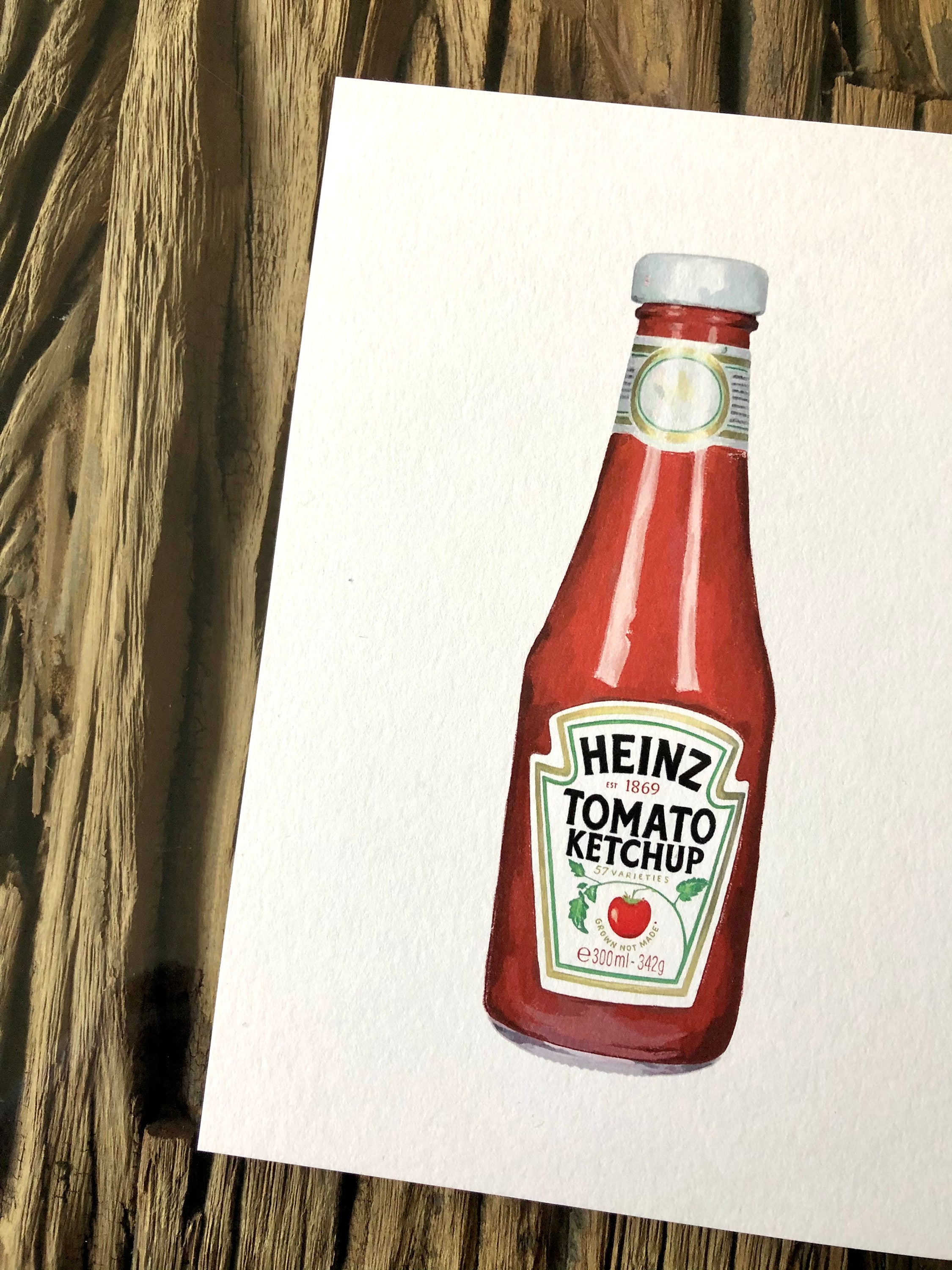 Original Ketchup Illustration Print - Etsy