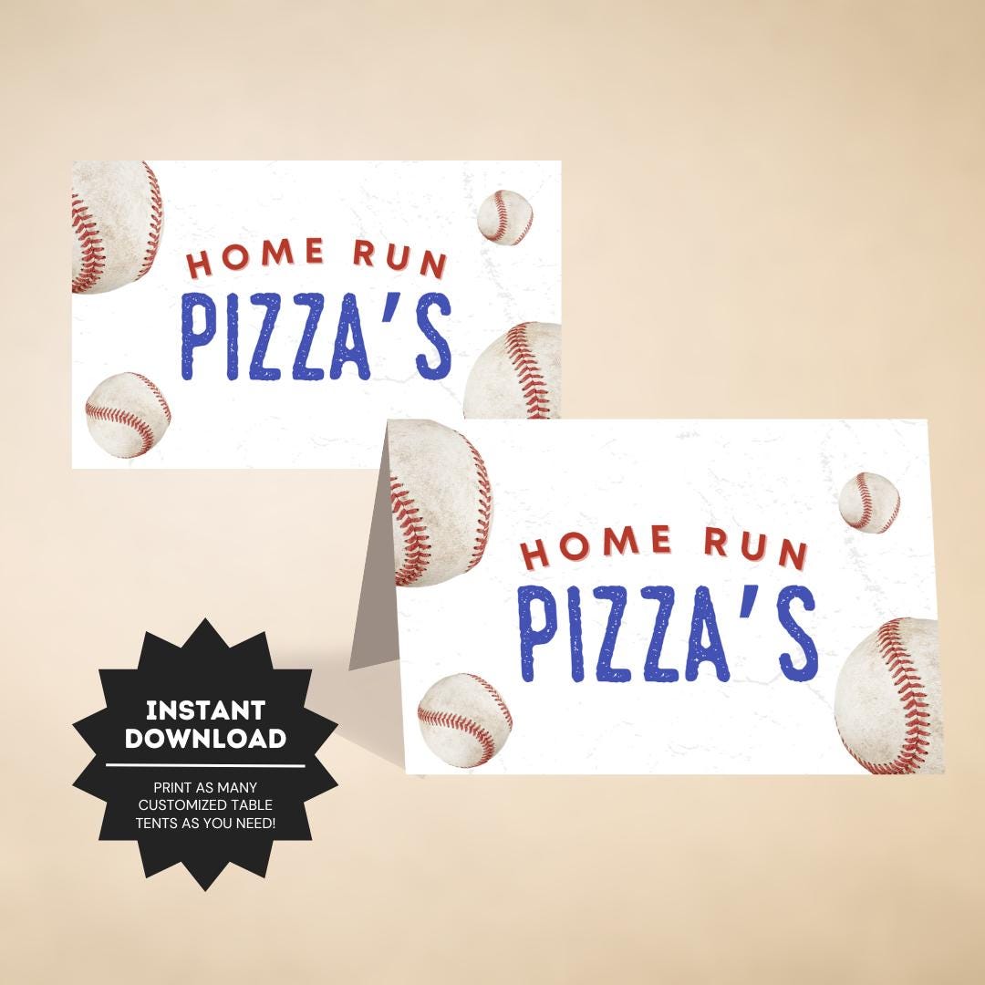 Baseball Birthday Party Snack Labels | Custom Baseball Buffet Food ...