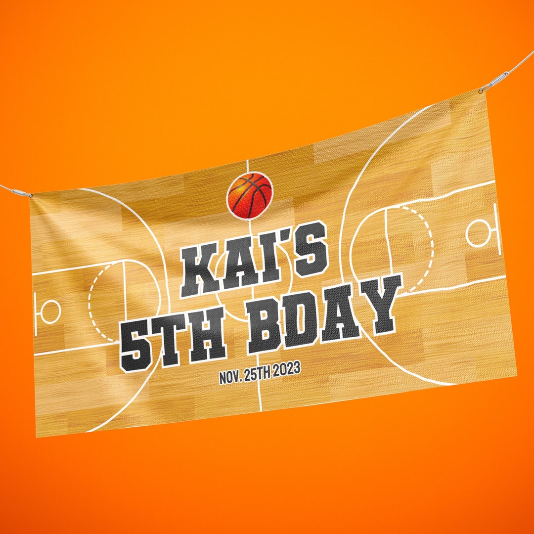 Basketball Party Banner | Basketball Birthday Backdrop | Basketball ...