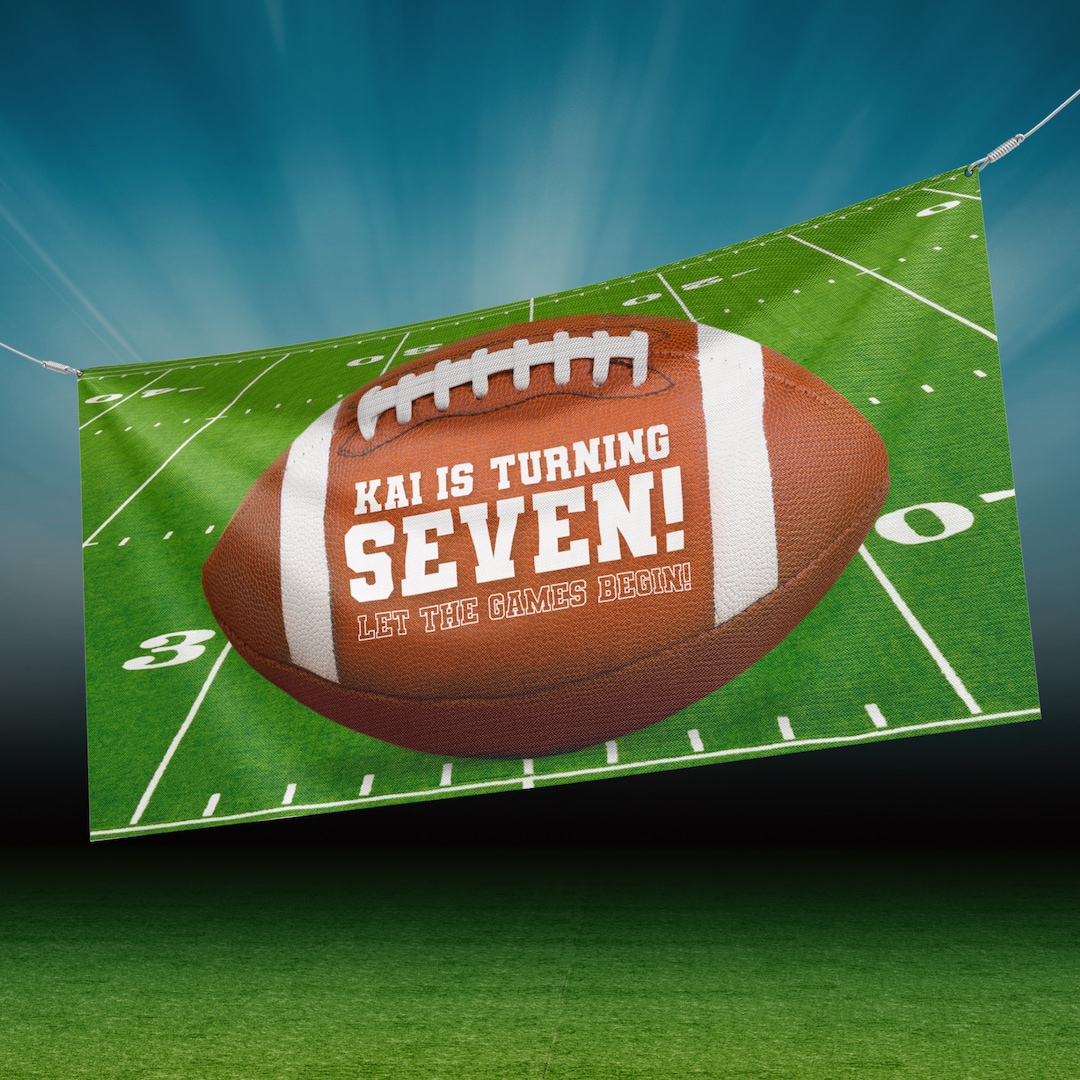 Football Party Banner | Football Birthday Party Backdrop | Football ...