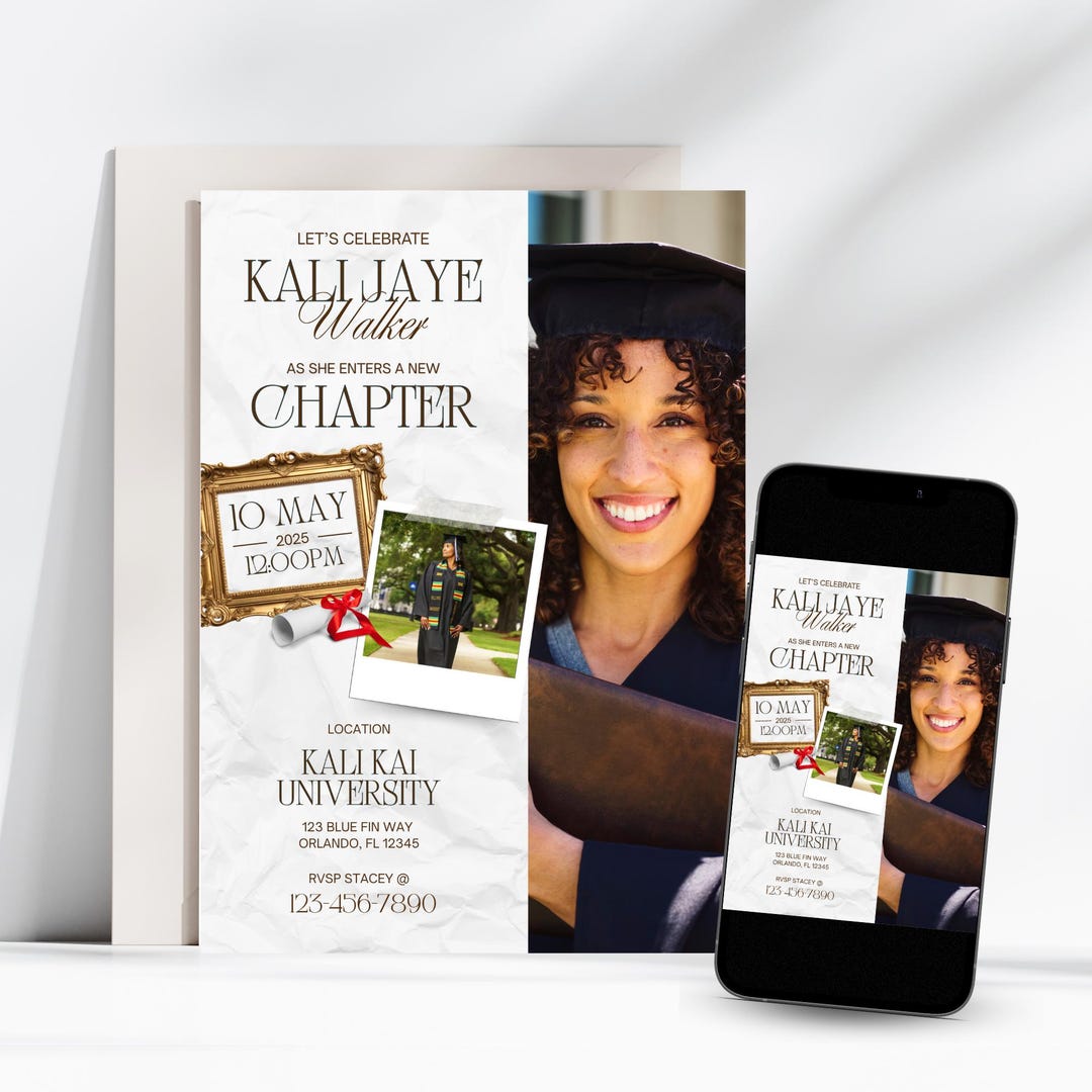 Graduation Party Photo Invite | Digital 2025 Graduation Invitation ...