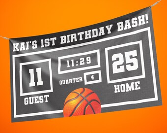 Basketball SLAM DUNK Party Banner, March Madness Party Banner, Penant ...
