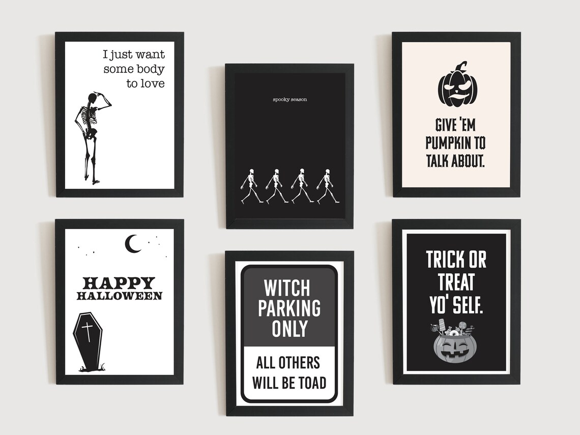 HALLOWEEN Art BUNDLE Set of 30 PRINTABLES Halloween Decor Halloween ...