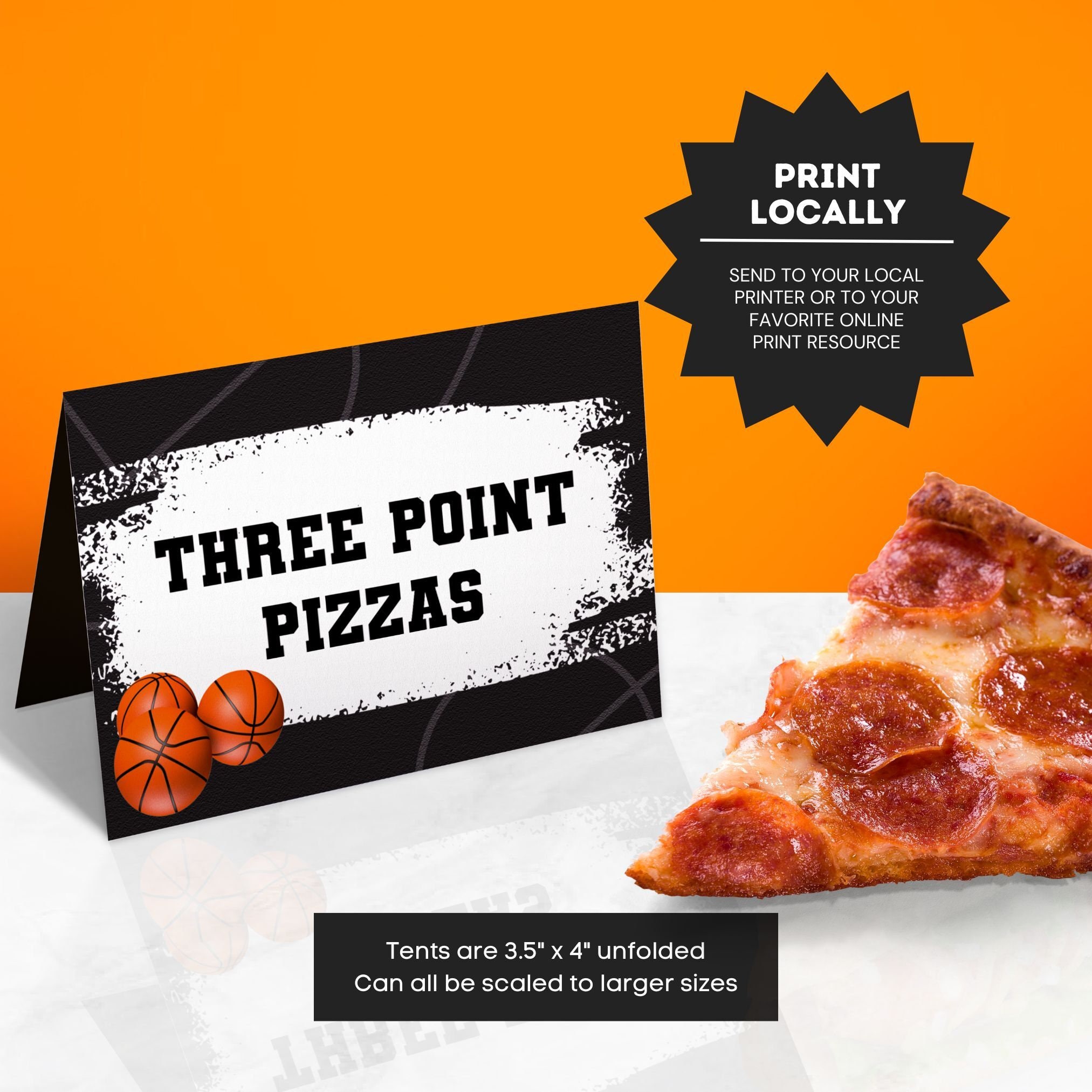 Basketball Party Buffet Table Cards | Basketball Themed Party Food ...