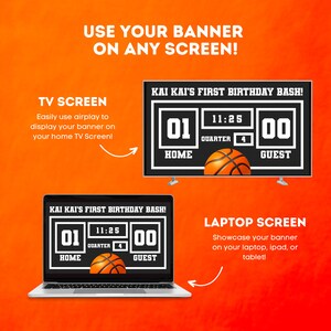 Basketball Party Banner | Basketball Party Digital Backdrop ...