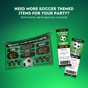 Soccer Party Ticket Invite | Sports Themed Party Invites | Soccer ...