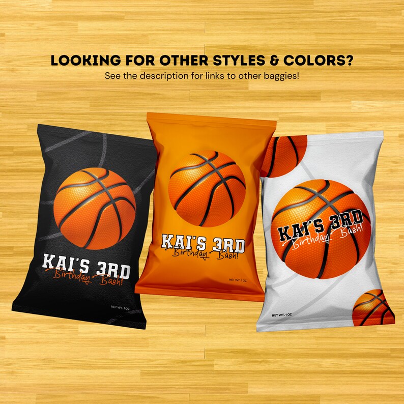 Basketball Birthday Potato Chip Bags Basketball Theme Party Chip Bag Covers Basketball Chip Bag