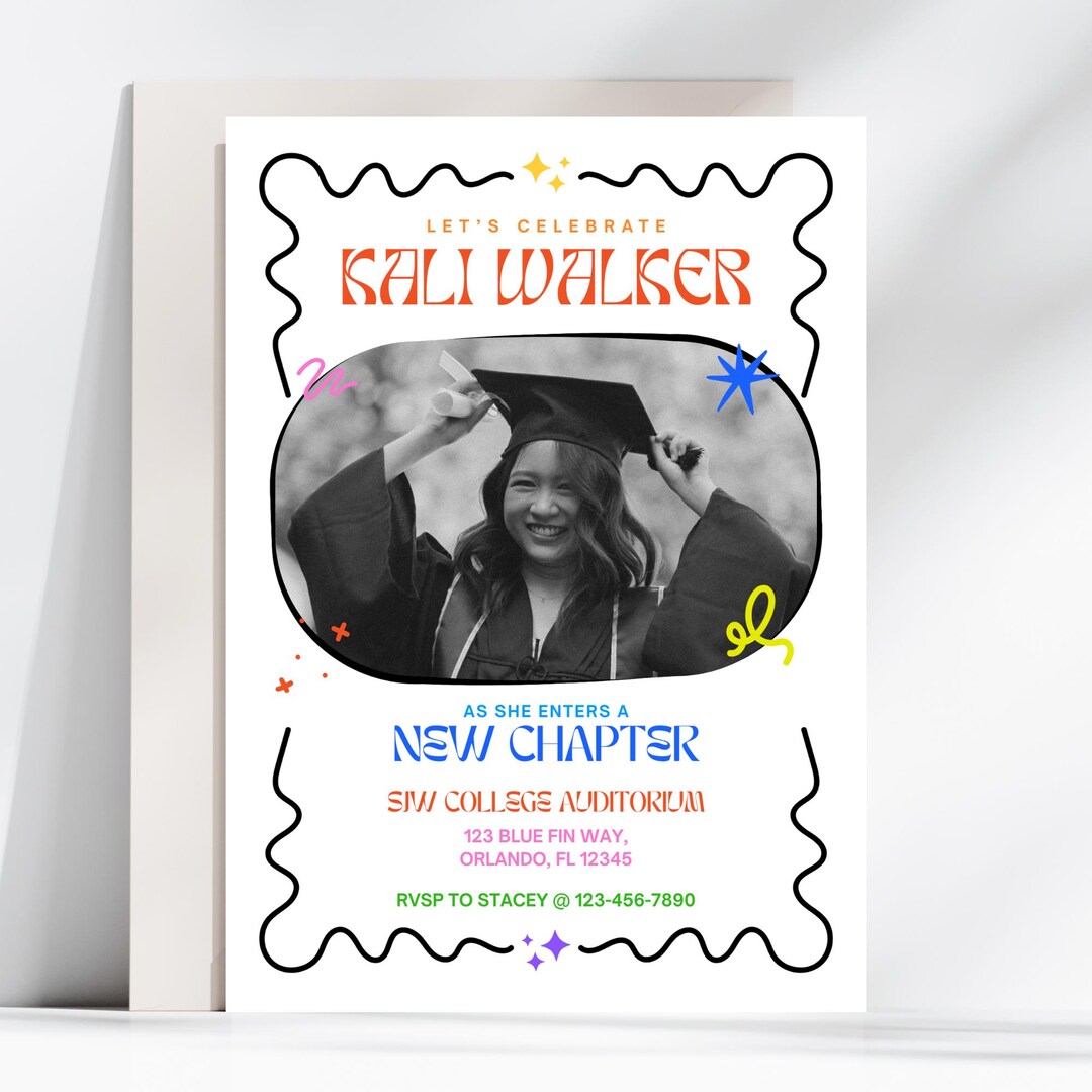 2025 High School Graduation Party Invite | Custom Physical Graduation ...