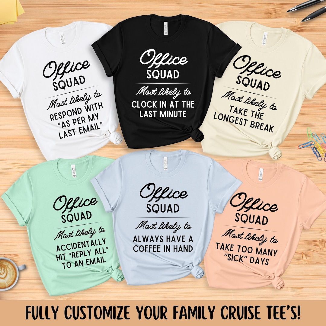 Most Likely to Office Party Shirts | Custom Funny Matching Work Tshirts ...