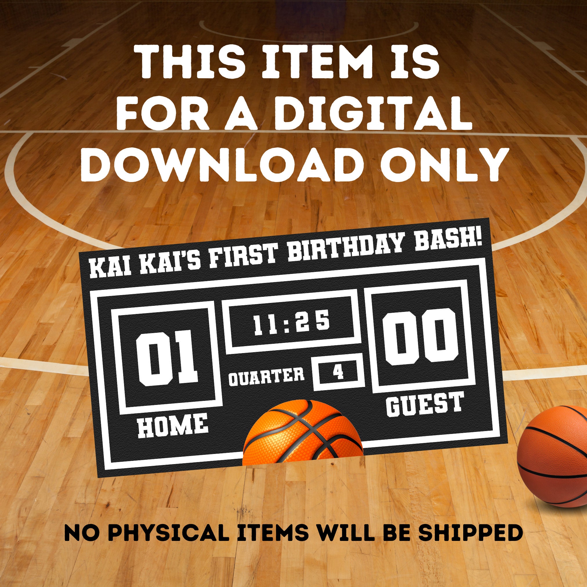 Basketball Party Banner Basketball Party Digital Backdrop - Etsy