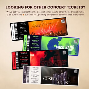 Hip Hop Concert Ticket Template | Editable Rap Concert Ticket Gift ...