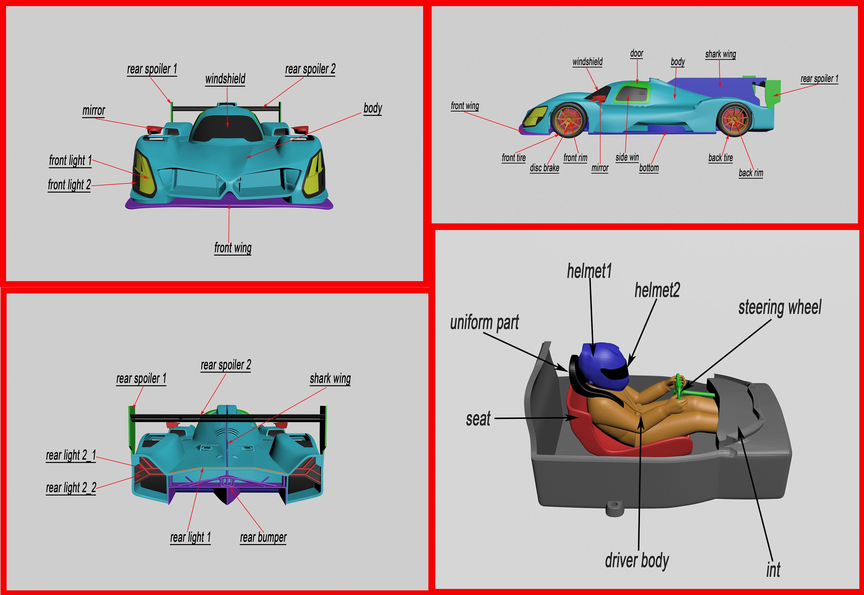 BMW M Hybrid V8 Lmdh Racing Car STL File, 3D Printing Model (digital ...