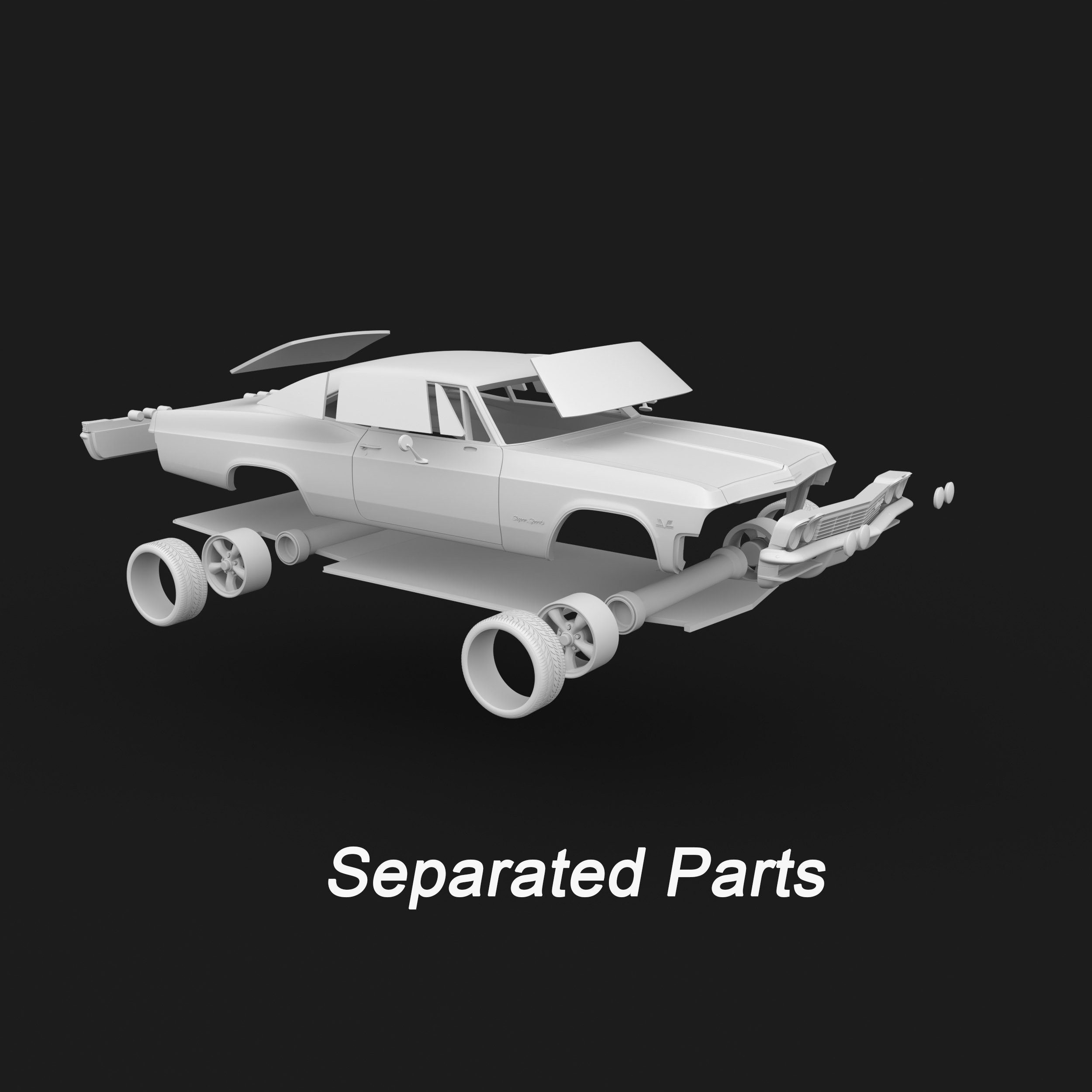 1965 Chevrolet Impala 3D Model, STL File (digital Product) - Etsy