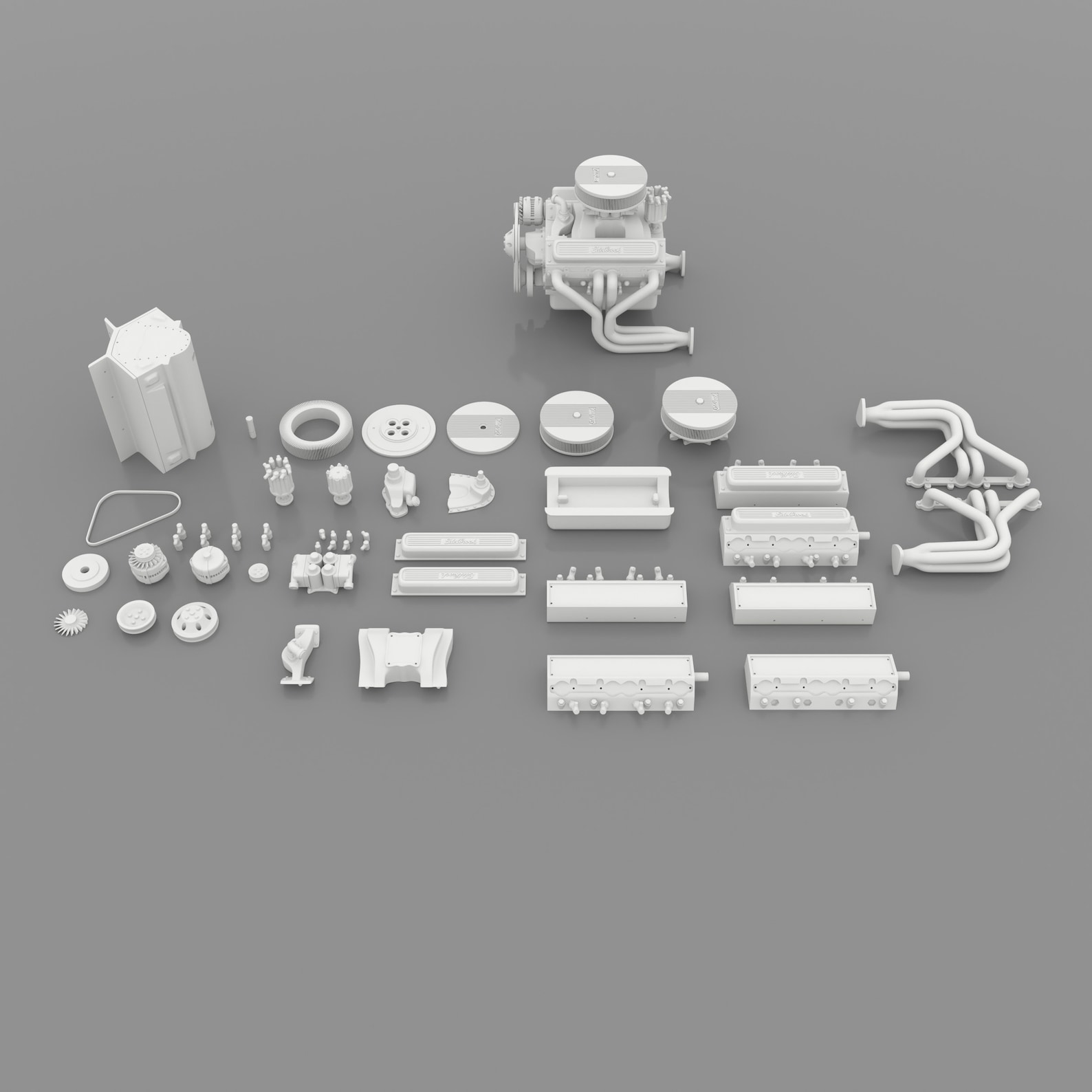 Edelbrock V8 Engine 3D Model Ready to Print ,STL File ,for 3D Printer ...
