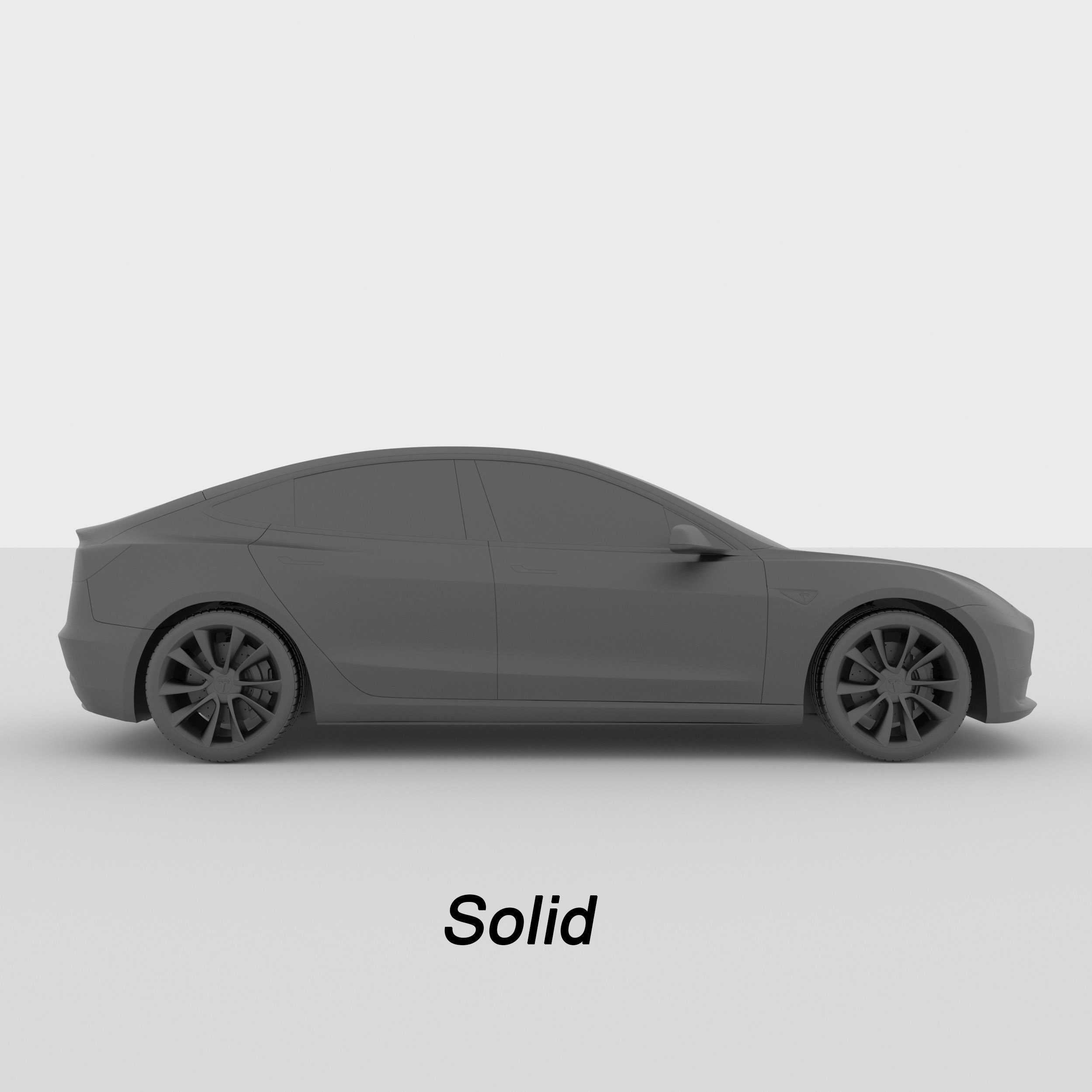 3D Model Tesla Model 3,STL File Ready for 3D Print,3d Printing Car,high ...