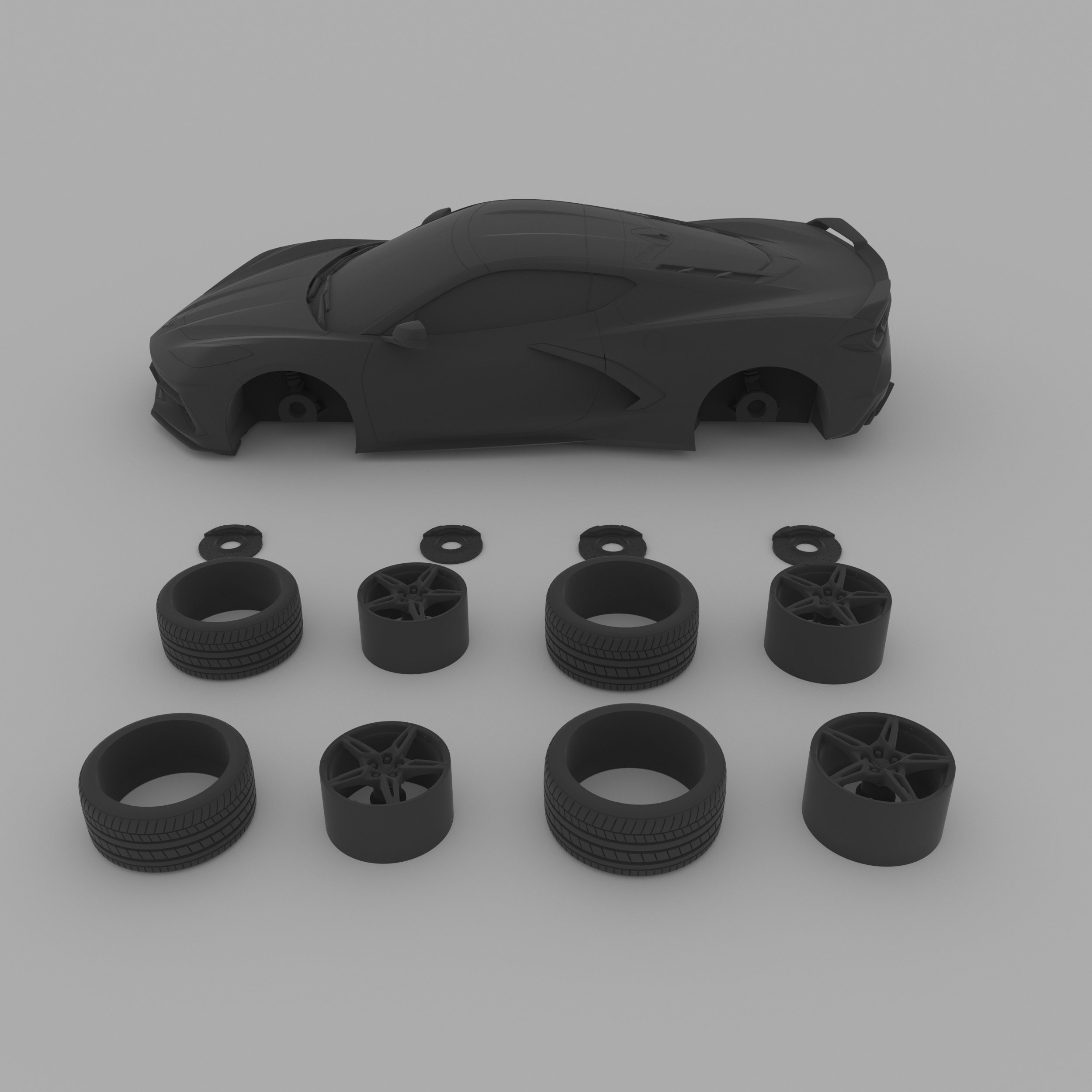 Chevrolet Corvette C8 2020, 3D Model (STL File) - Etsy
