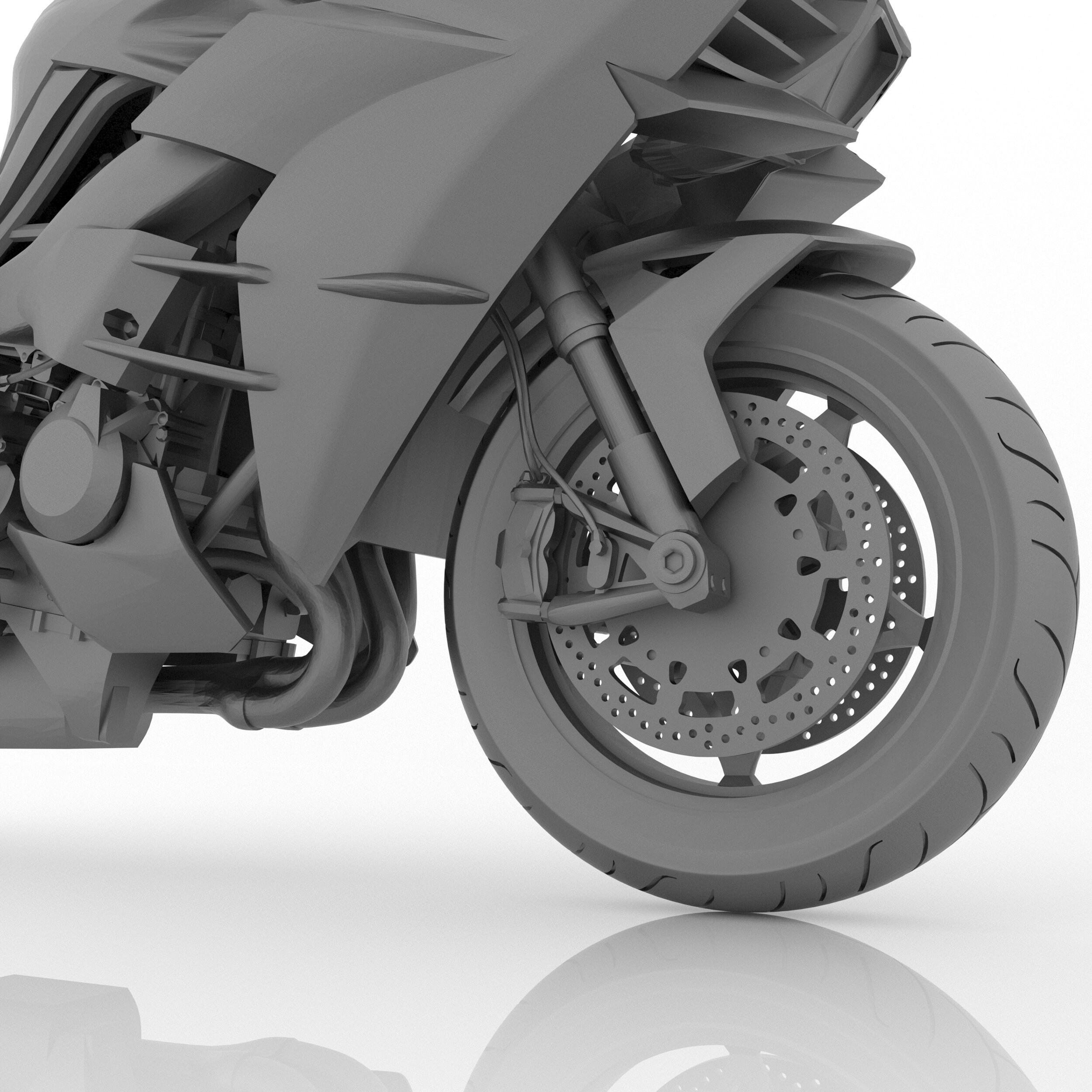 Kawasaki Ninja H2 3D Model, STL File for 3D Printing - Etsy