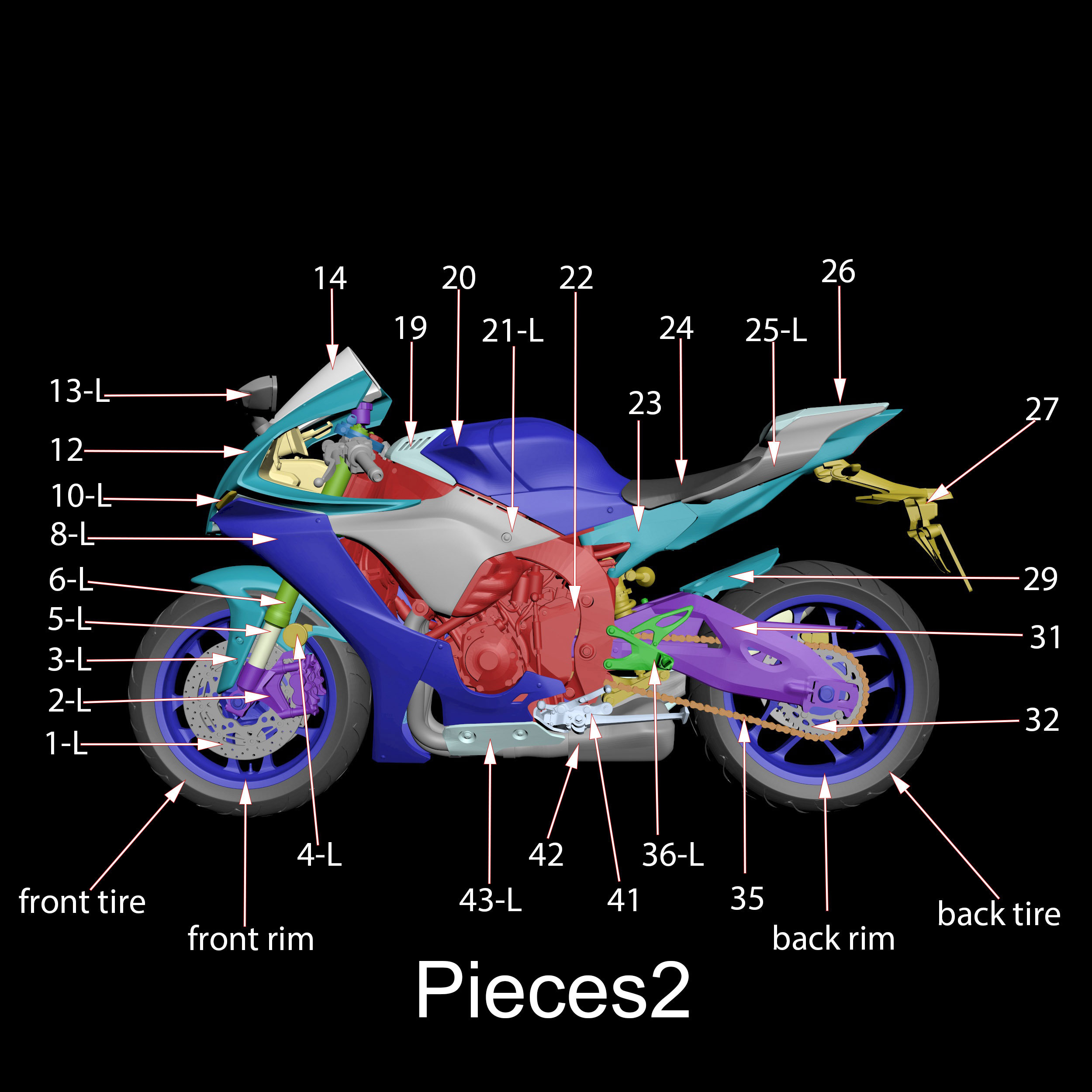 Sporbike Yamaha YZF R1 2020 File Ready for 3D Printing,stl File High ...