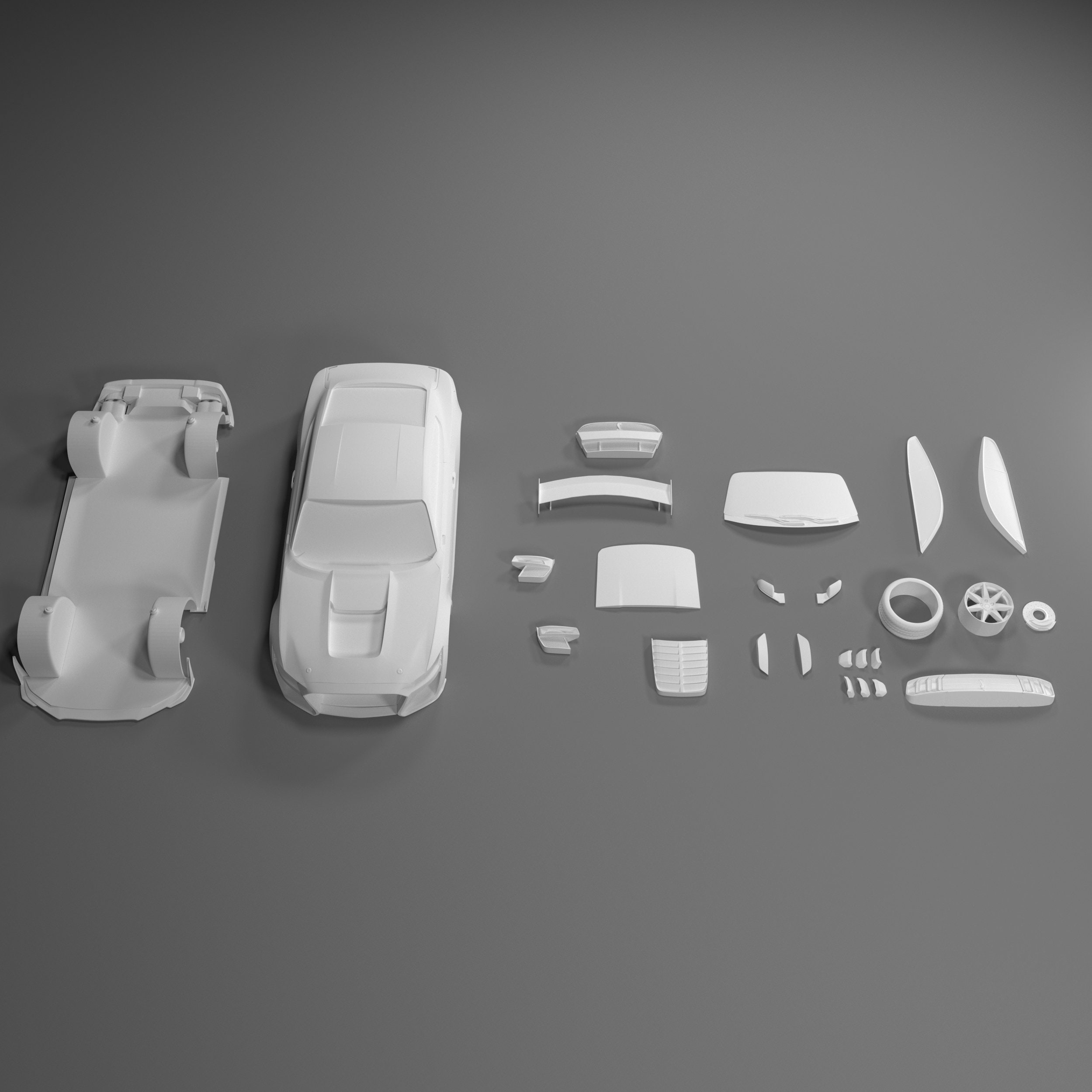 Shelby GT500 2020 3D Model Car (STL File) - Etsy