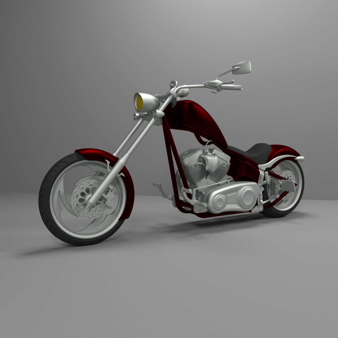 Big Dog K9 Chopper Motorcycle 3D Model, STL File - Etsy