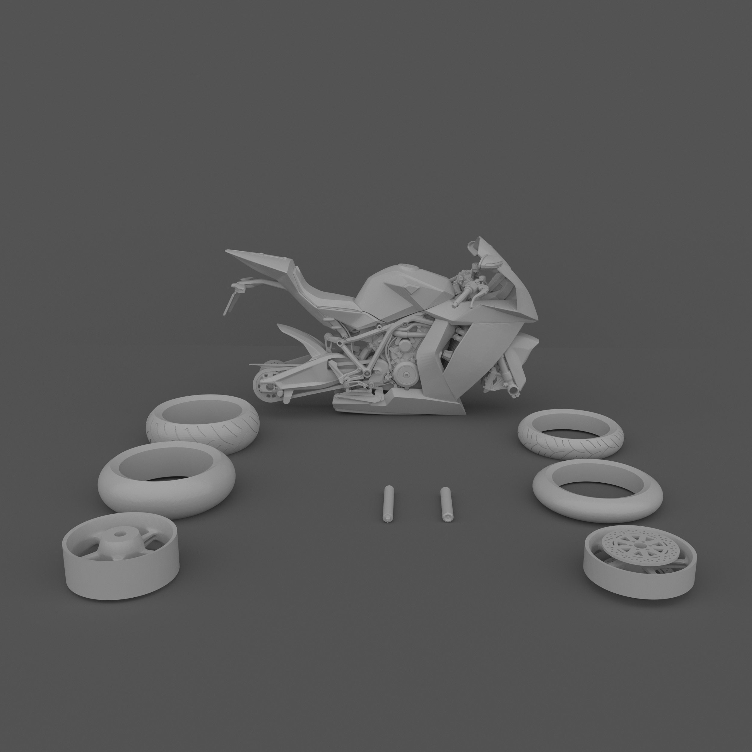 Motorcycle KTM 1190 RC8 2011-2015 3D Model,stl File Ready for 3D Print ...