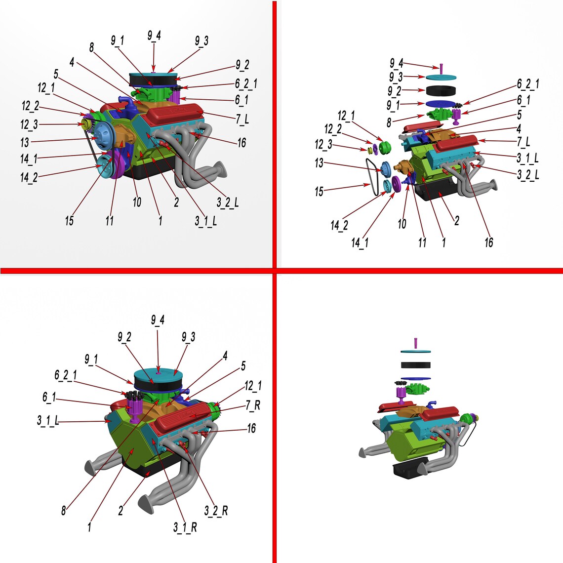 Edelbrock V8 Engine 3D Model Ready to Print ,STL File ,for 3D Printer ...