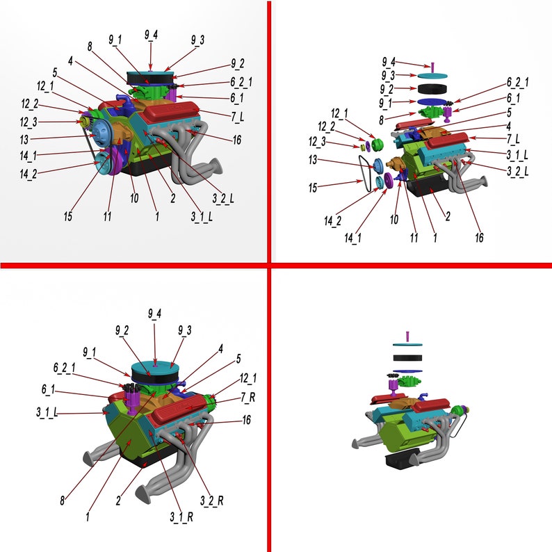 Edelbrock V8 Engine 3D Model Ready to Print ,STL File ,for 3D Printer ...