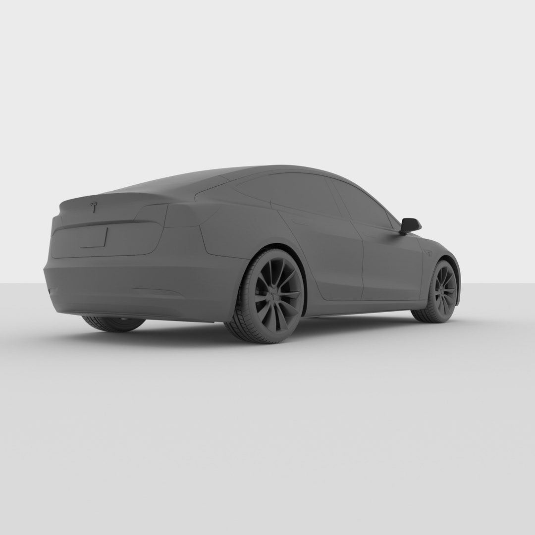 3D Model Tesla Model 3,STL File Ready for 3D Print,3d Printing Car,high ...