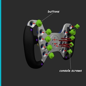 3D Printable GT3 Racing Steering Wheel Model Stl Files for FDM, SLA ...