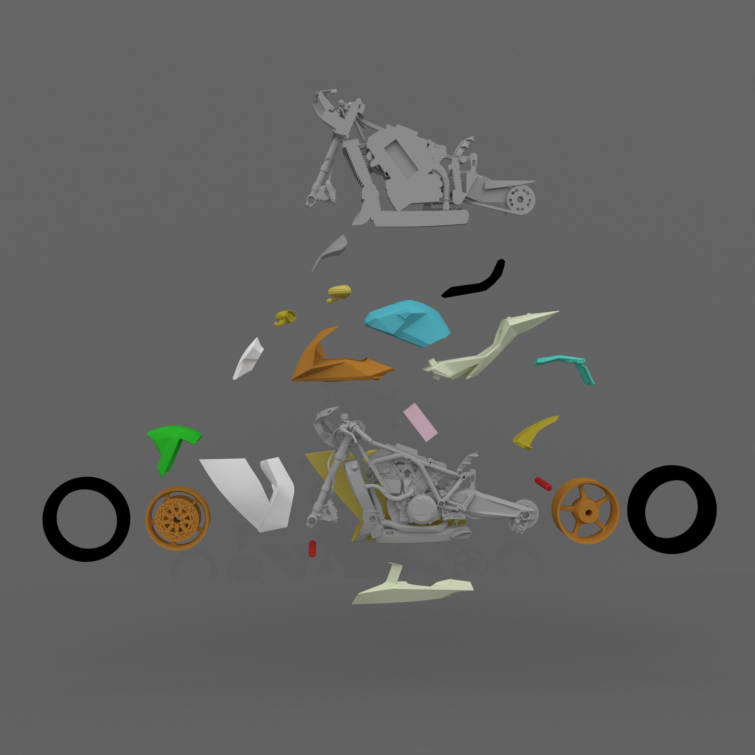 Motorcycle KTM 1190 RC8 2011-2015 3D Model,stl File Ready for 3D Print ...