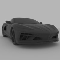 Cultus 3D German Luxury Car Model Gullwing Classic Coupe STL Vintage ...