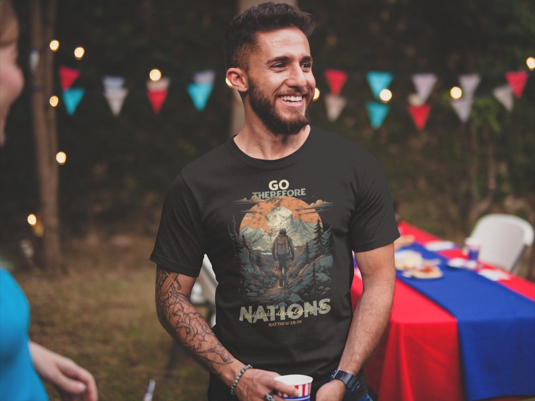 Christian Bible Verse T-shirt Go Make Disciples of All Nations Matthew ...