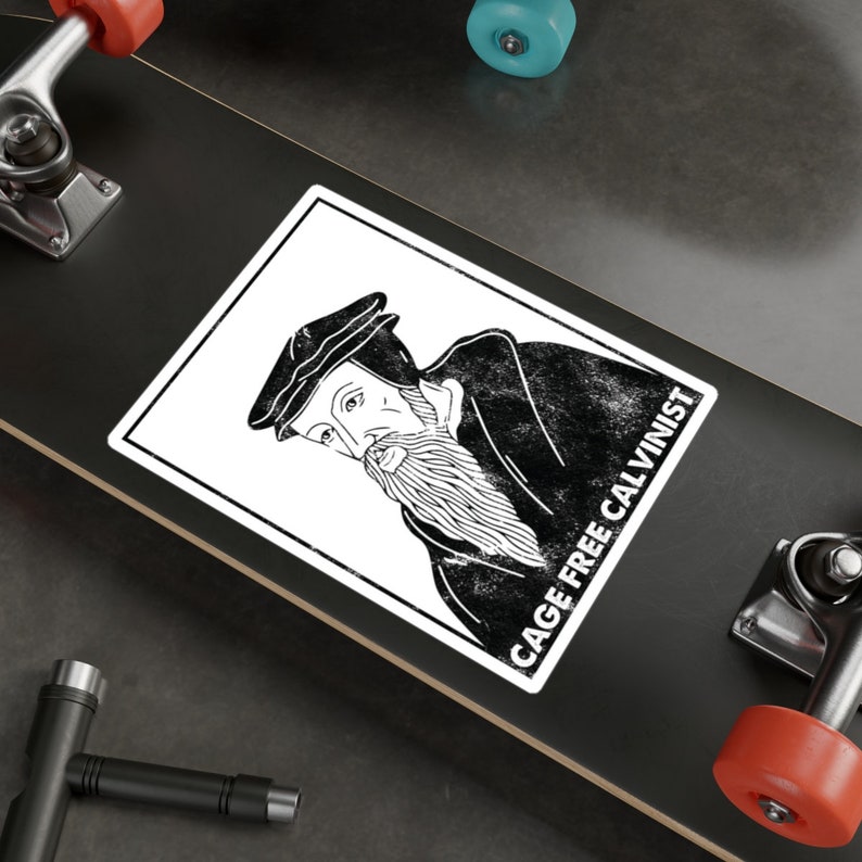 Cage Free Calvinist Sticker, Funny Christian Decal, Vinyl Reformation ...