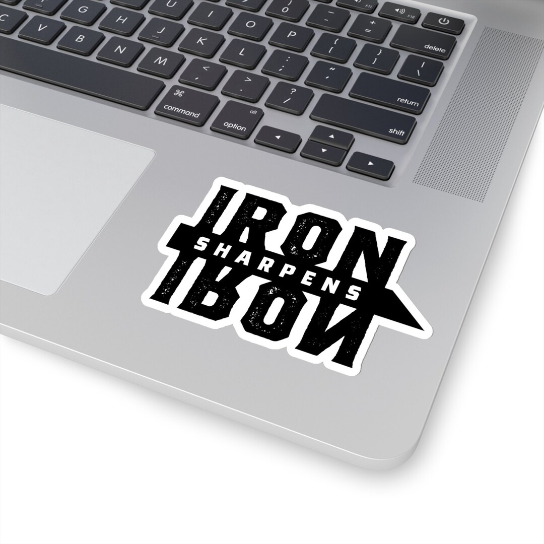 Christian Sticker Iron Sharpens Iron Cutout Faith Bible - Etsy