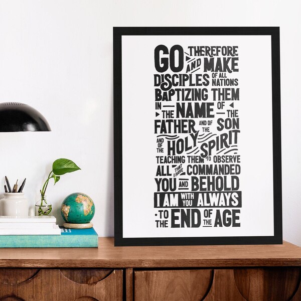 The Great Commission Wall Art - Etsy