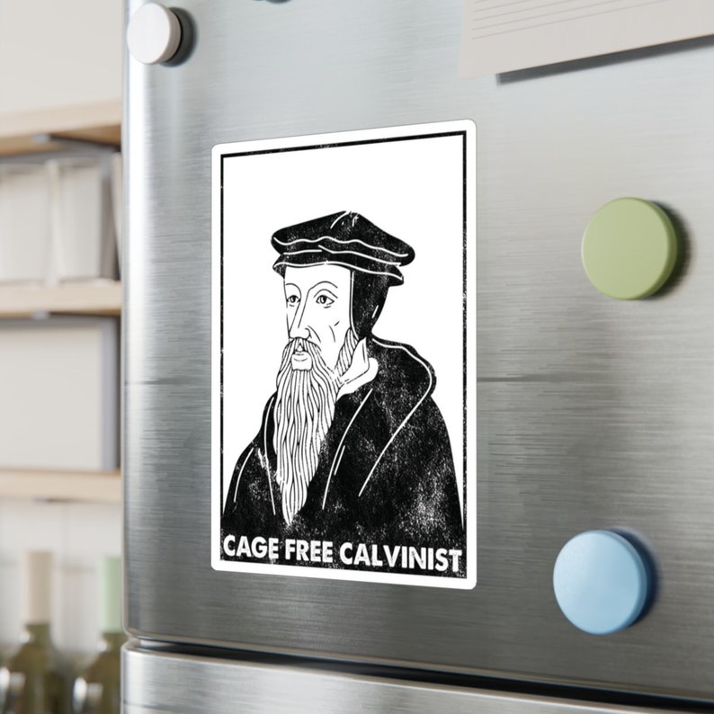 Cage Free Calvinist Sticker, Funny Christian Decal, Vinyl Reformation ...