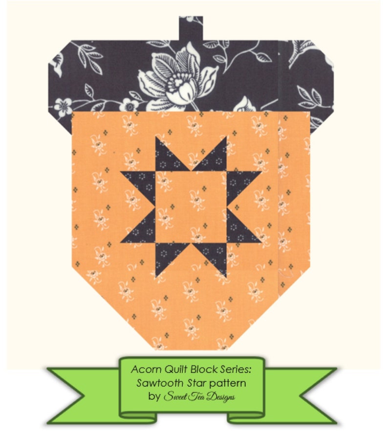 Acorn Quilt Block Bundle 3 PDF Patterns | Fall/autumn/thanksgiving ...