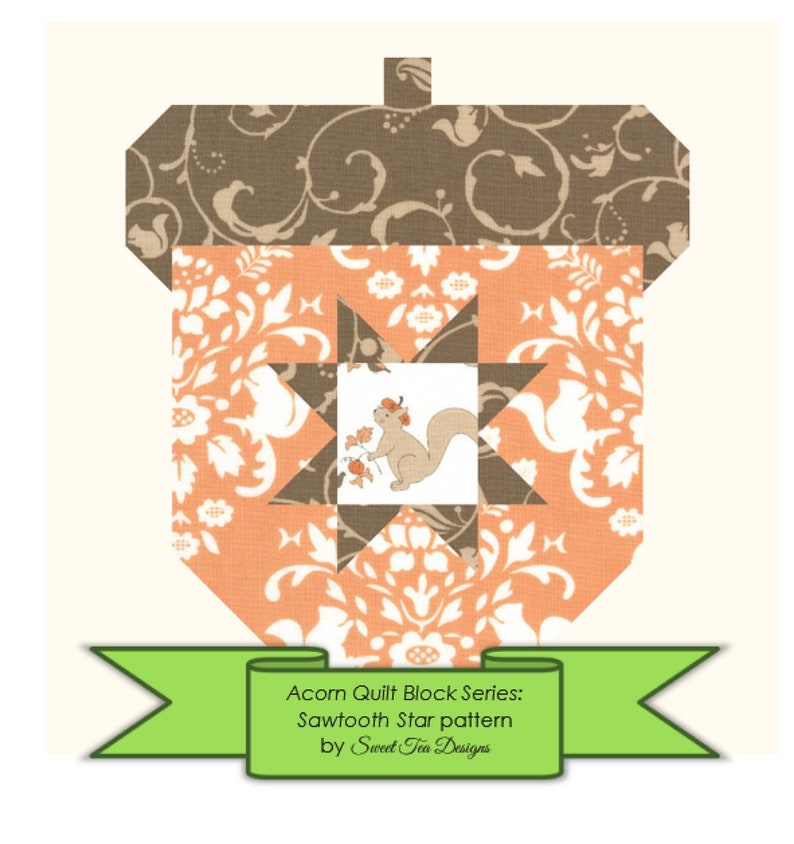 Acorn Quilt Block Bundle 3 PDF Patterns | Fall/autumn/thanksgiving ...