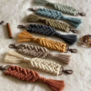 Macramé Fishtail Keychain, Ancient Copper Lobster Claw Keychain - Etsy