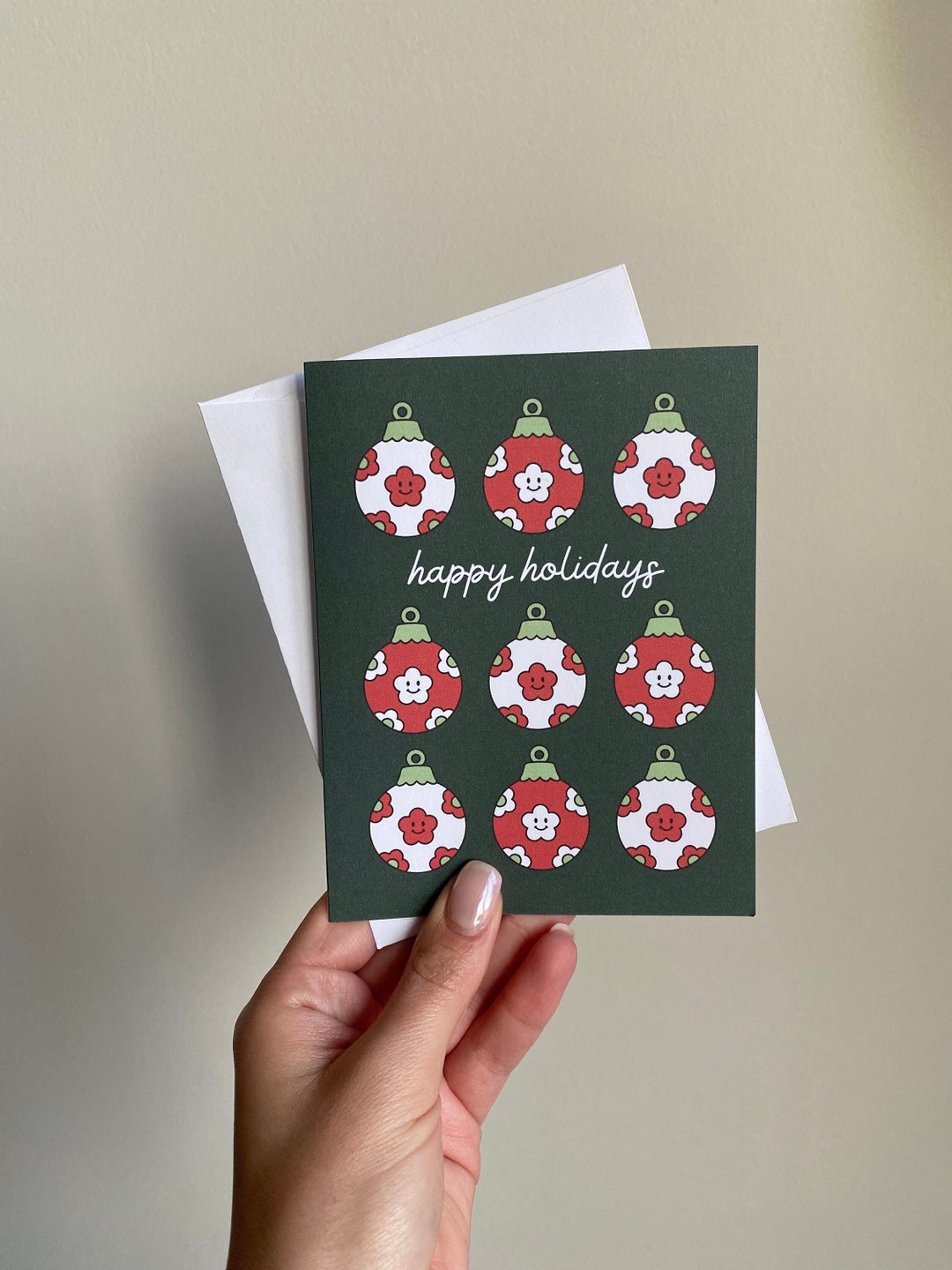 Happy Holidays Ornament Card Christmas Ornament Themed - Etsy