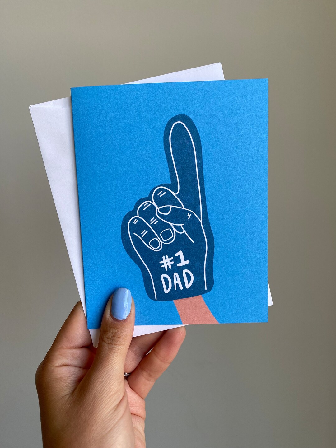 Dad Foam Finger Father's Day Card, Birthday Card for Dad, Number One ...