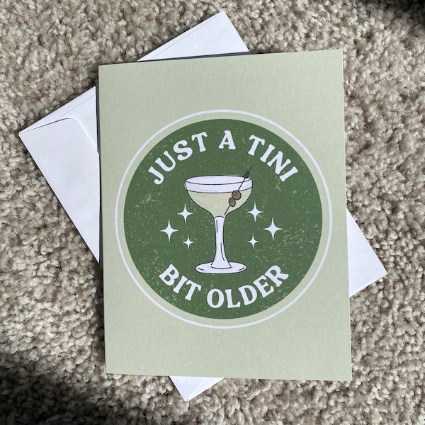 A Tiny Bit Older Birthday Card - Etsy