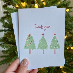 Christmas Tree Thank You Notes Cute Christmas Stationary - Etsy