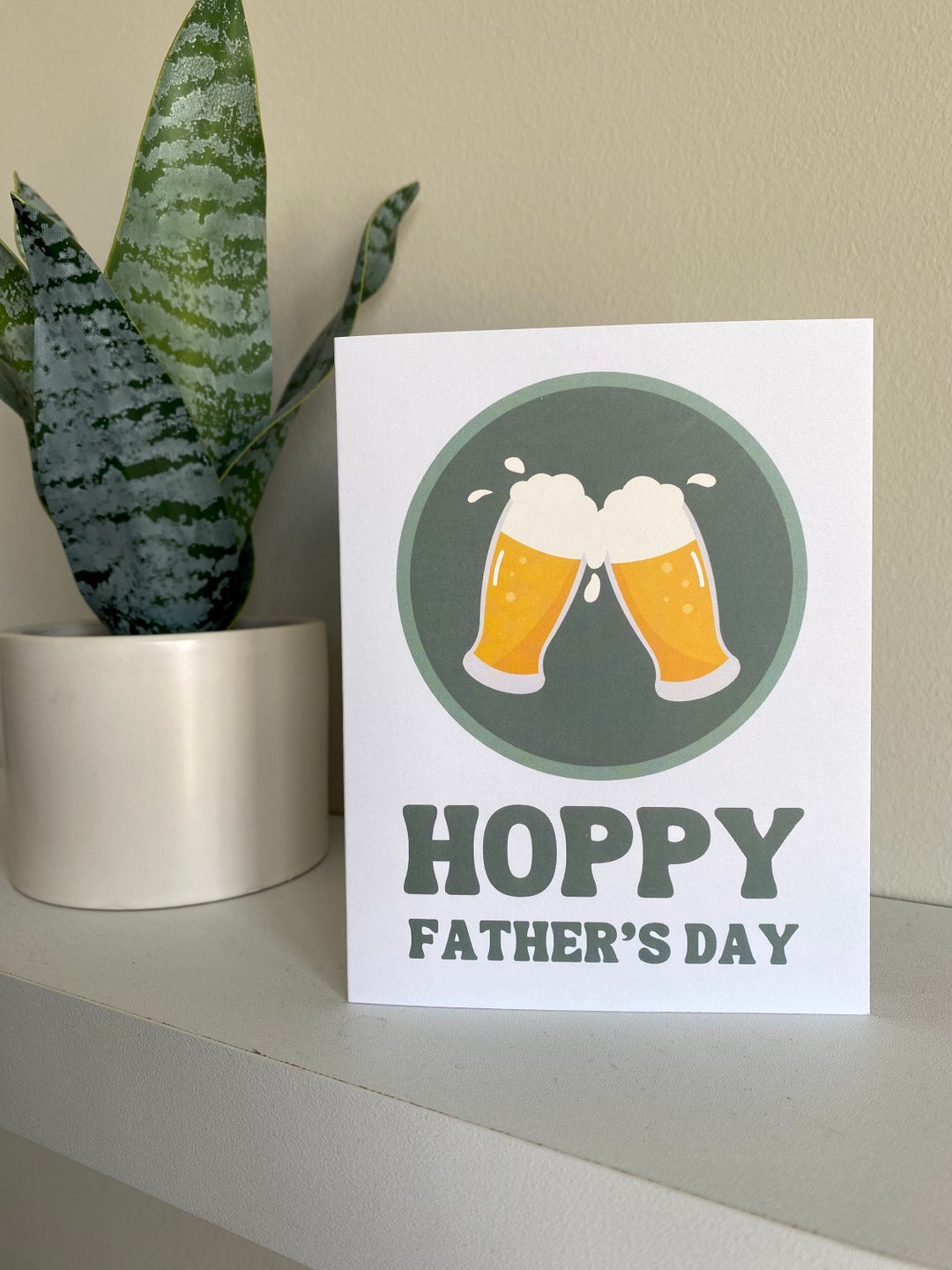 Hoppy Father's Day Beer Themed Greeting Card Happy Father's Day Father ...