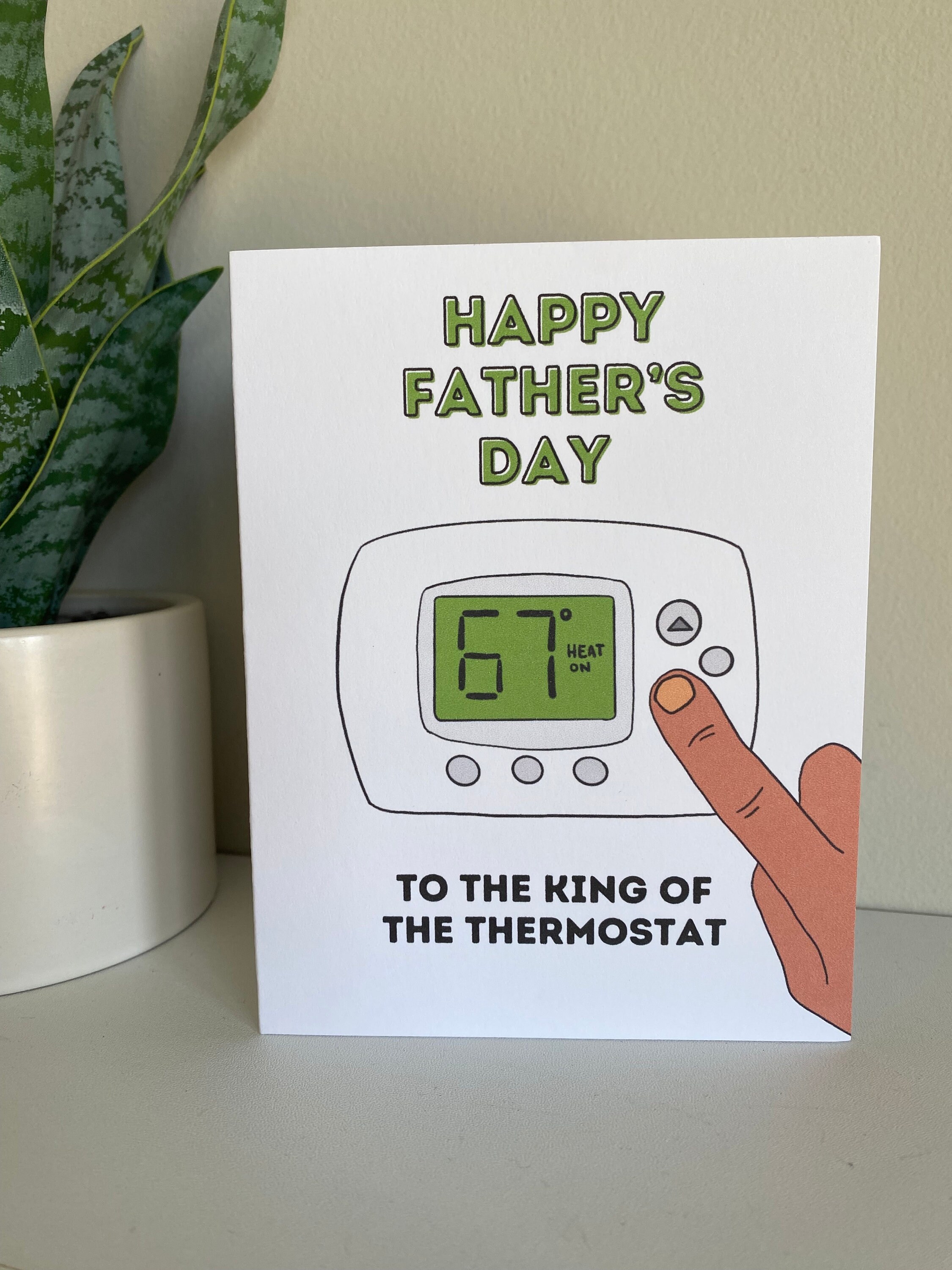 Funny Thermostat Father's Day Card, Happy Father's Day to the King of ...
