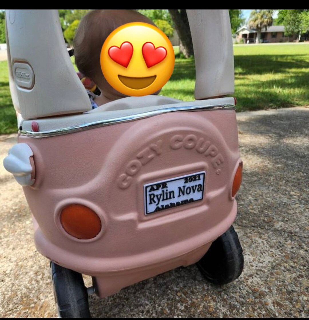 Fully Custom cozy Coupe Mini License Plate - Etsy