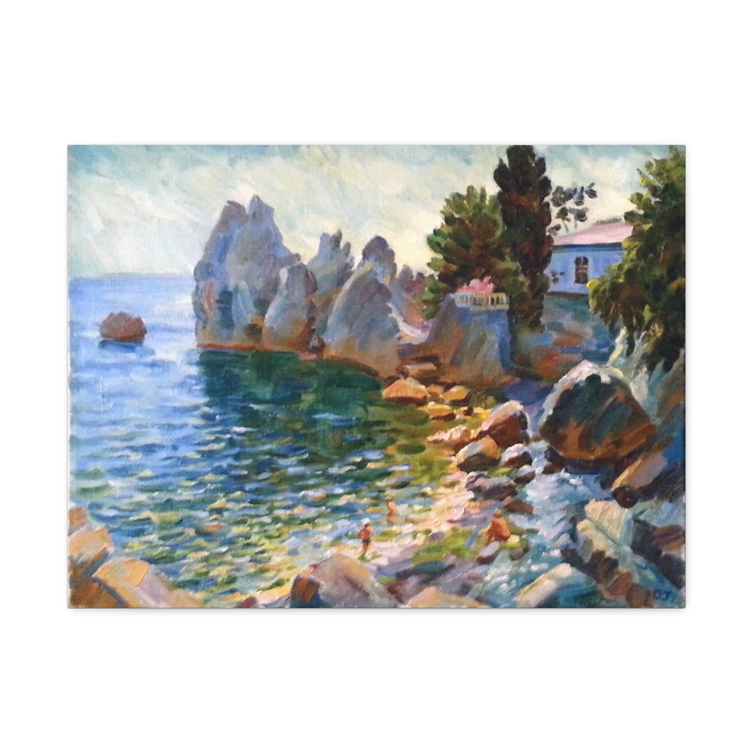 Summer Time Print Original Art Love Nature Sea Painting Canvas ...