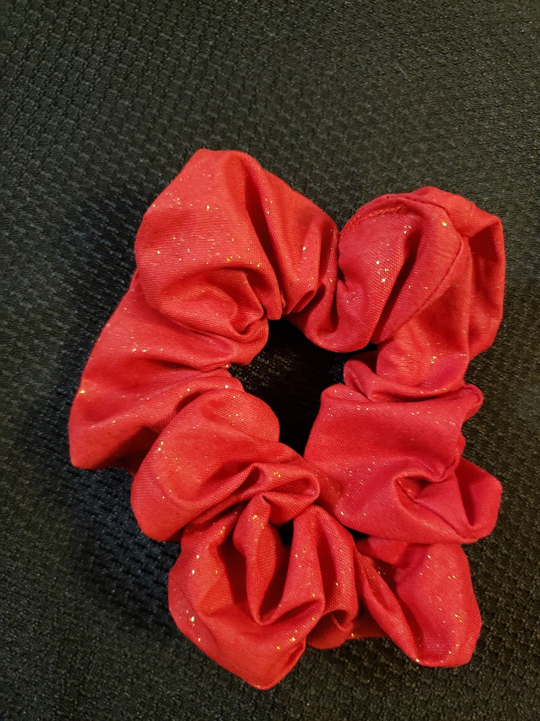 B3G1 Free Red With Gold Glitter Scrunchie Ponytail - Etsy