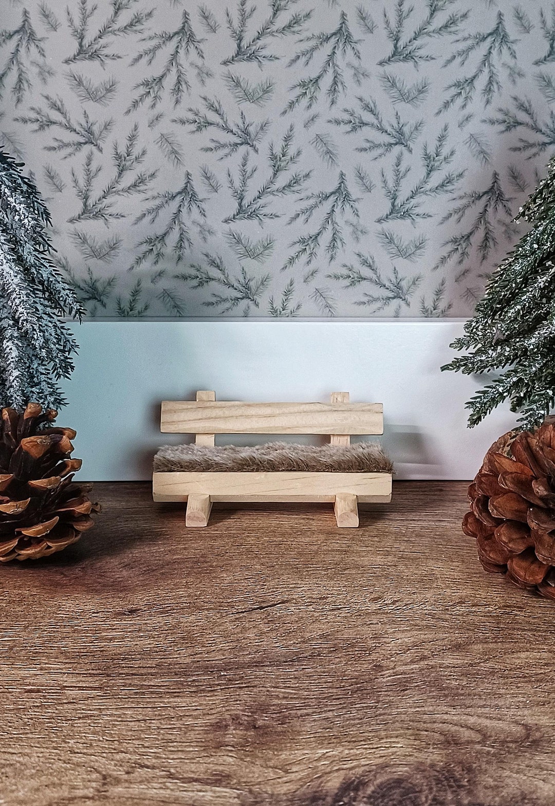Gnome Accessories for Gnome Door Gnome Wooden Bench Carved With Cuddly ...