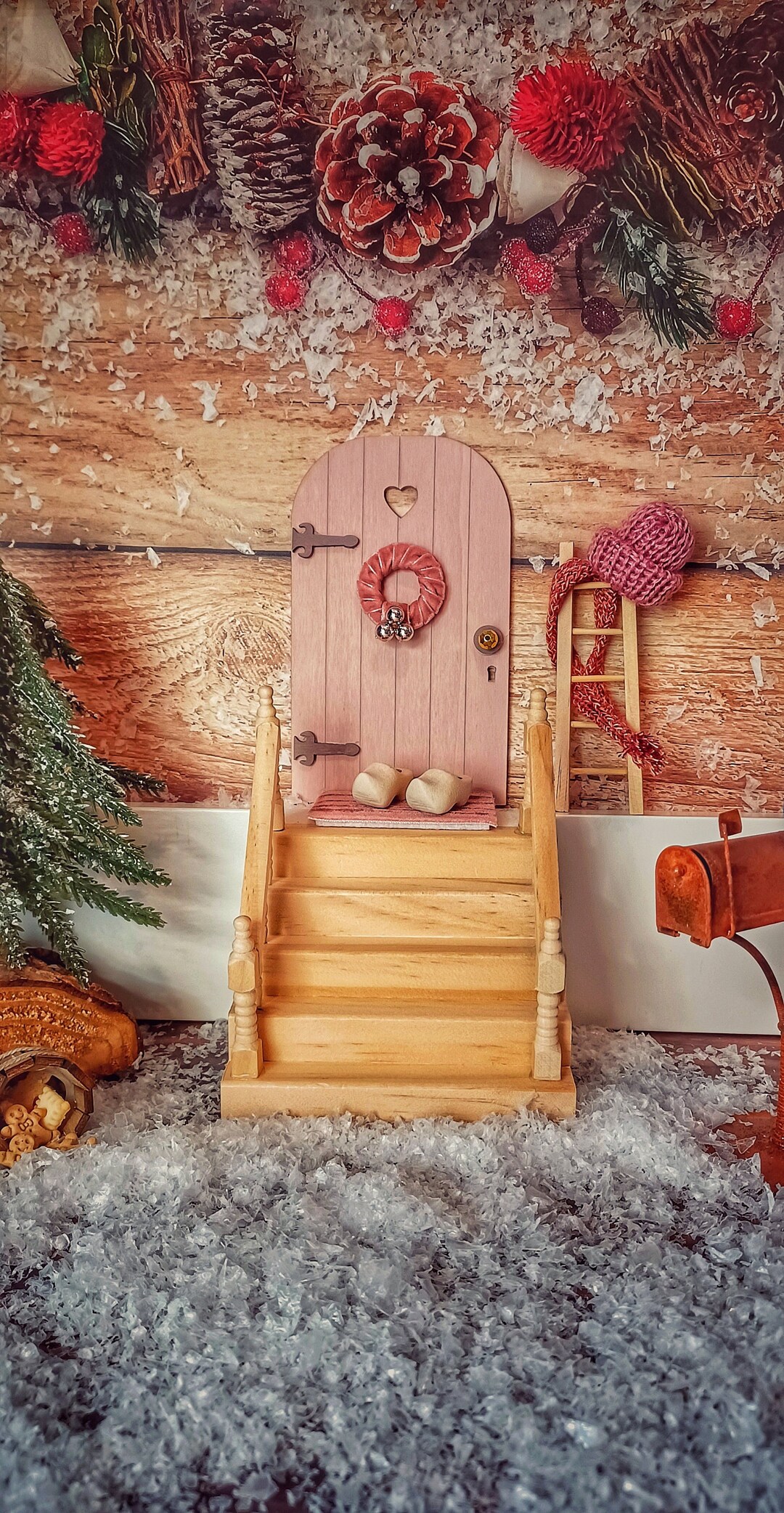 Gnome Door Set With Gnome Accessories Ladder, Scarf, Gnome Hat, Door ...